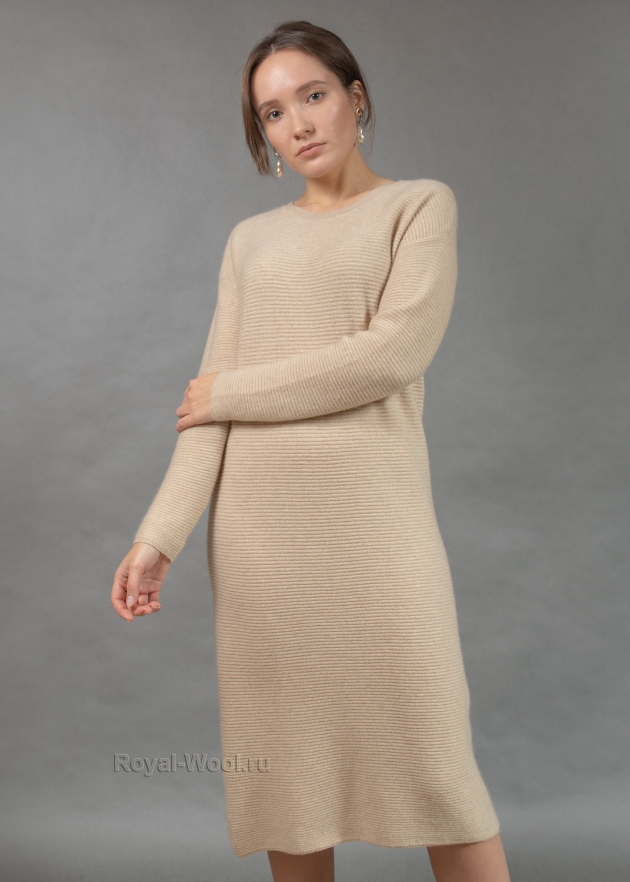 Платье из кашемира светлое | Купить в Москве,СПб